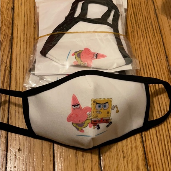 Other | Spongebob And Patrick Toddler Size Face Masks New | Poshmark